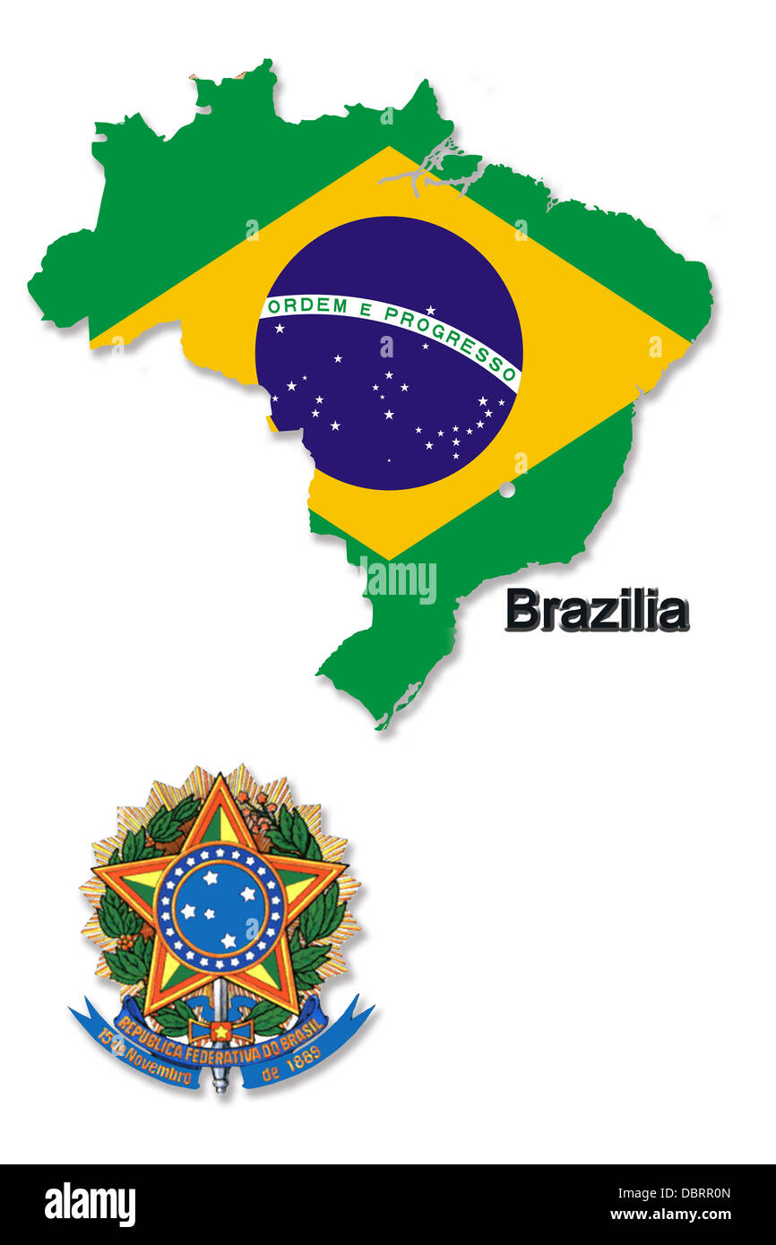 Brazil map with capital