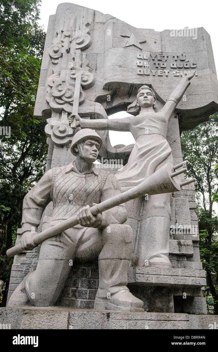 HANOI, Vietnam — A Communist-style stone statue celebrating Hanoi in ...