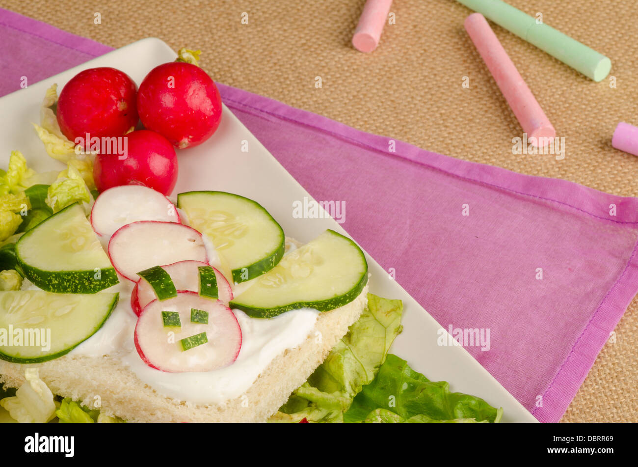 Healthy kid food with an attractive decoration Stock Photo - Alamy
