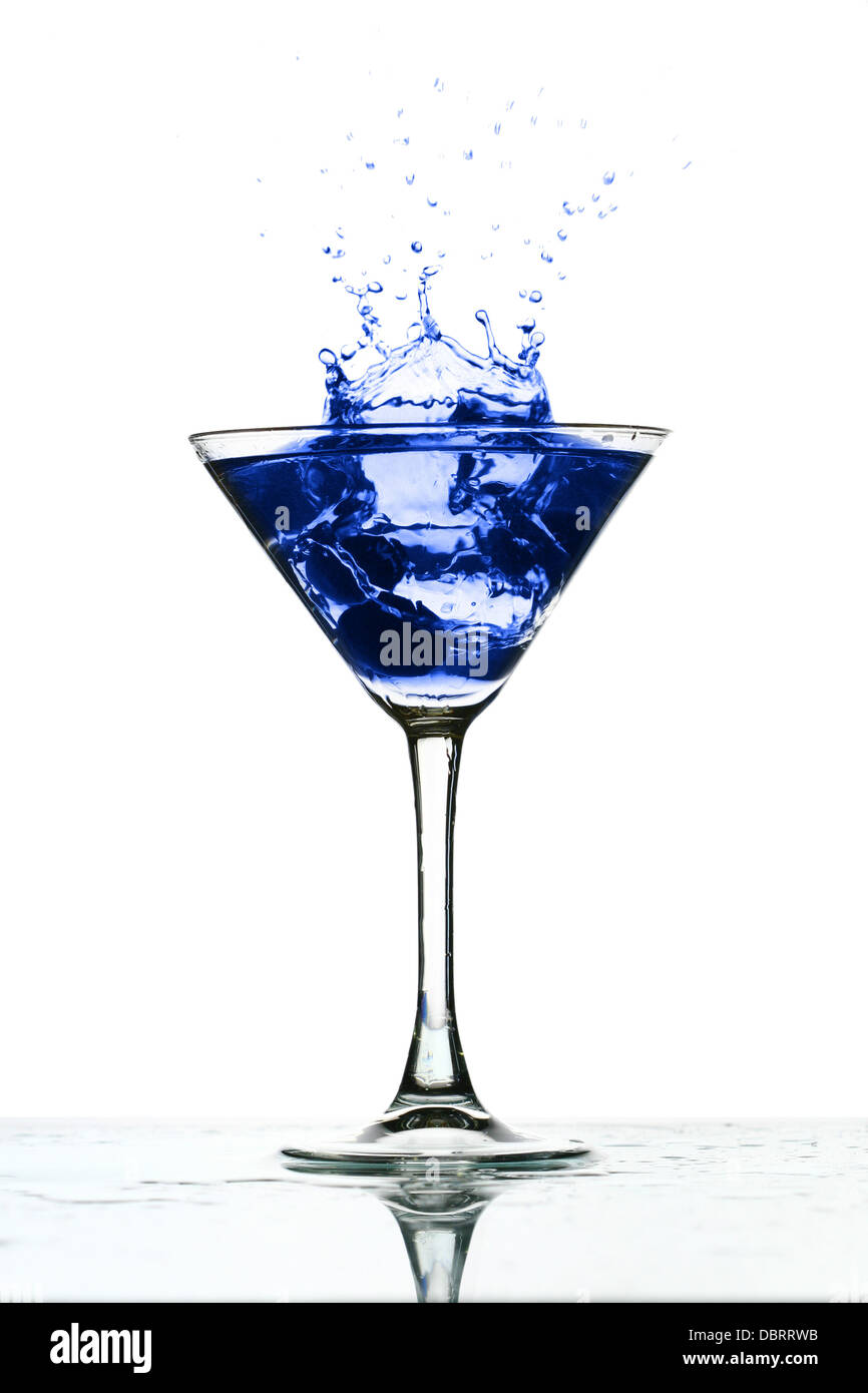 martini glass splash bar background Stock Photo - Alamy