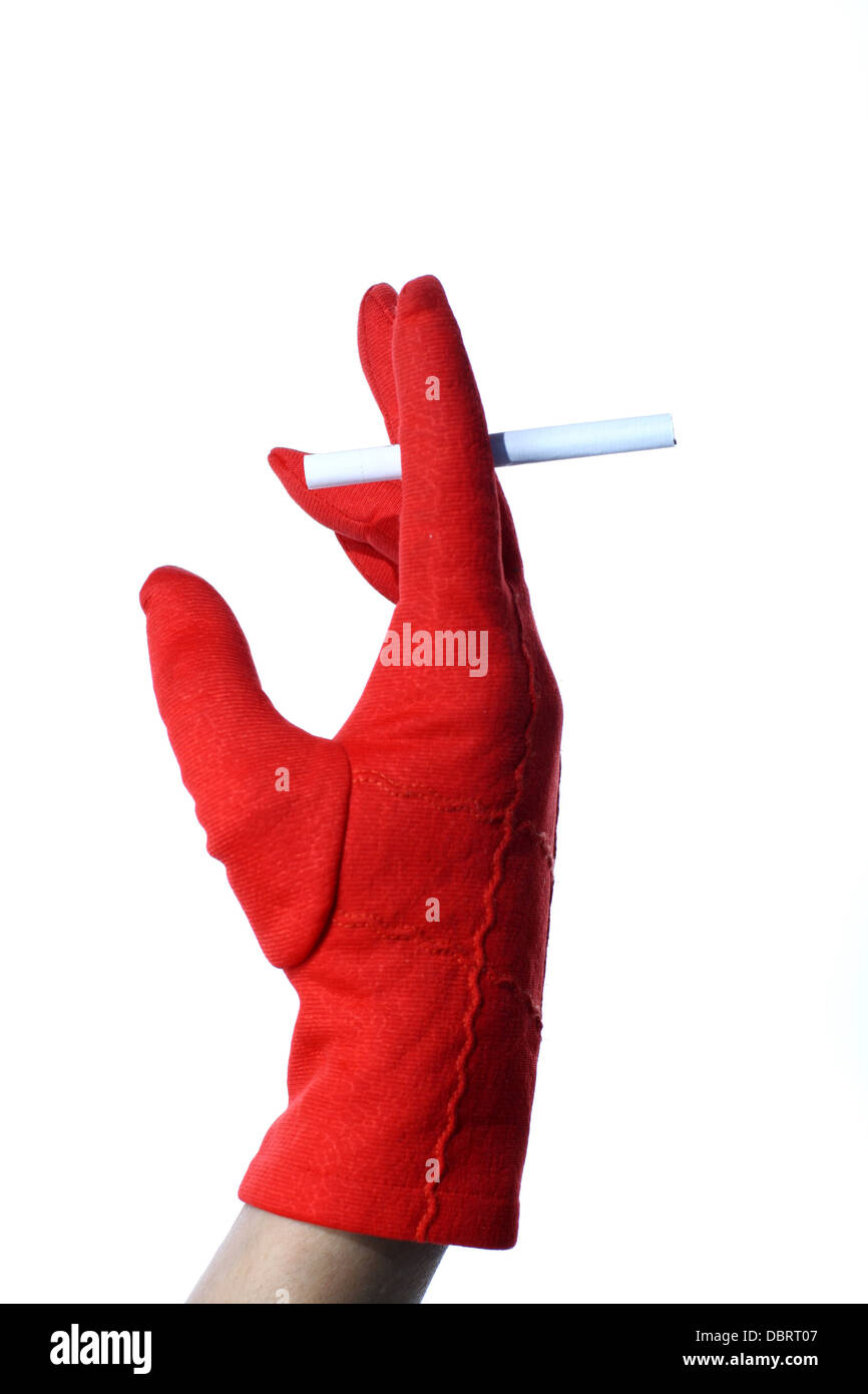 Red nails cigarette hi-res stock photography and images - Alamy