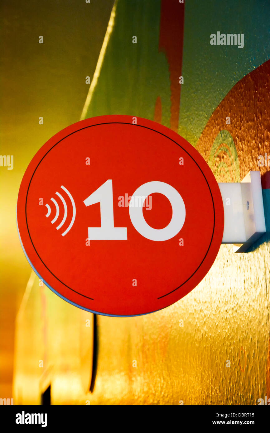 The number ten on a red sign Stock Photo - Alamy
