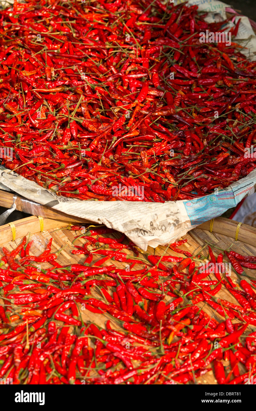 Sale of Chili on a Market in Bangkok, Thailand Stock Photo - Alamy