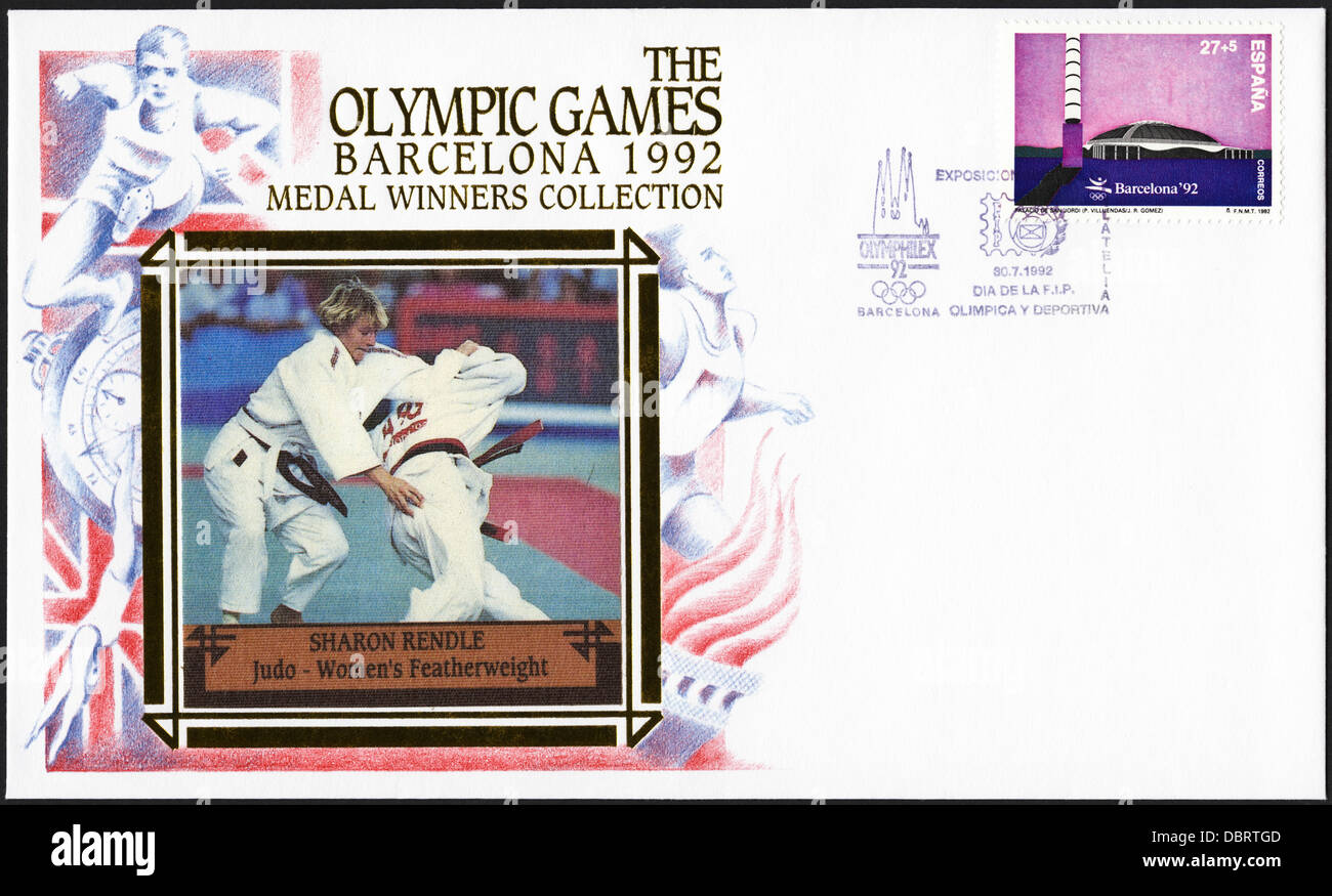 Postage stamp commemorative first day cover of the Medal Winners ...