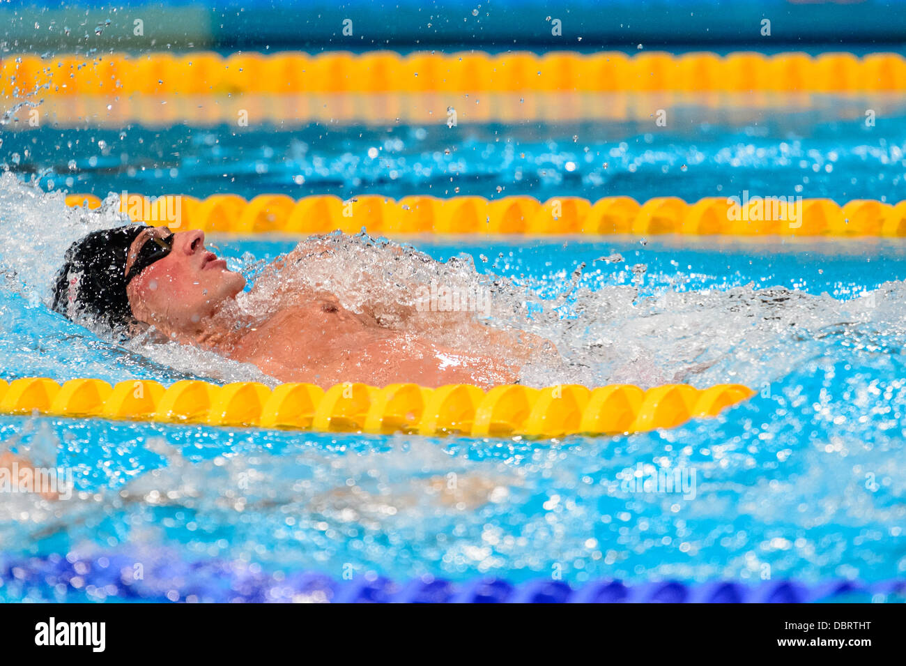 USA's Ryan Lochte competes in the 200m backstroke final at the 15th ...