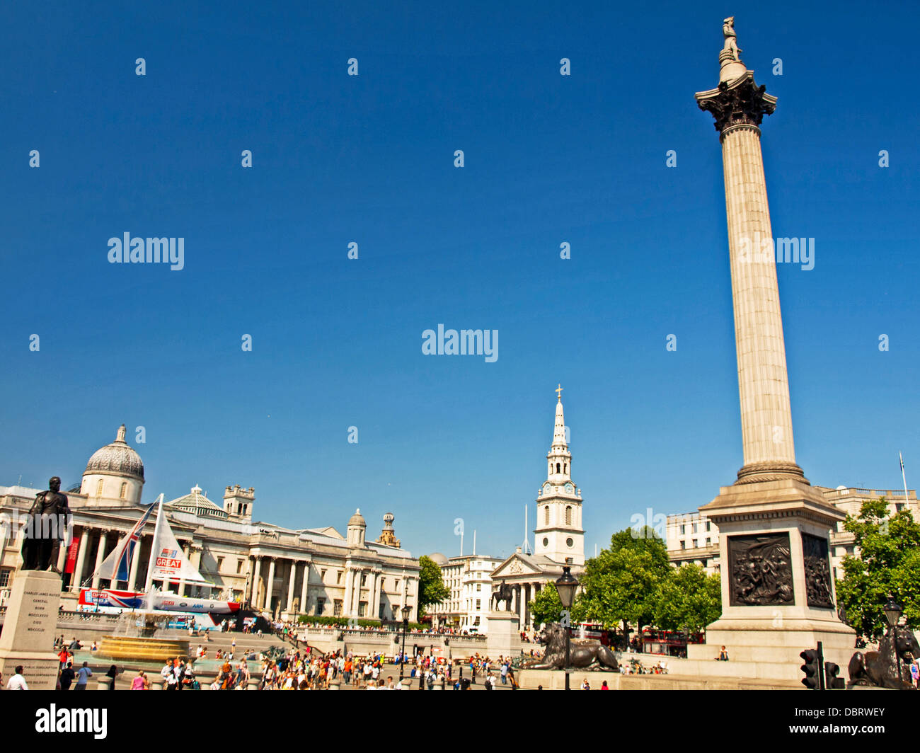 View of Nelson's Column showing the National Gallery and St. Martin-in ...