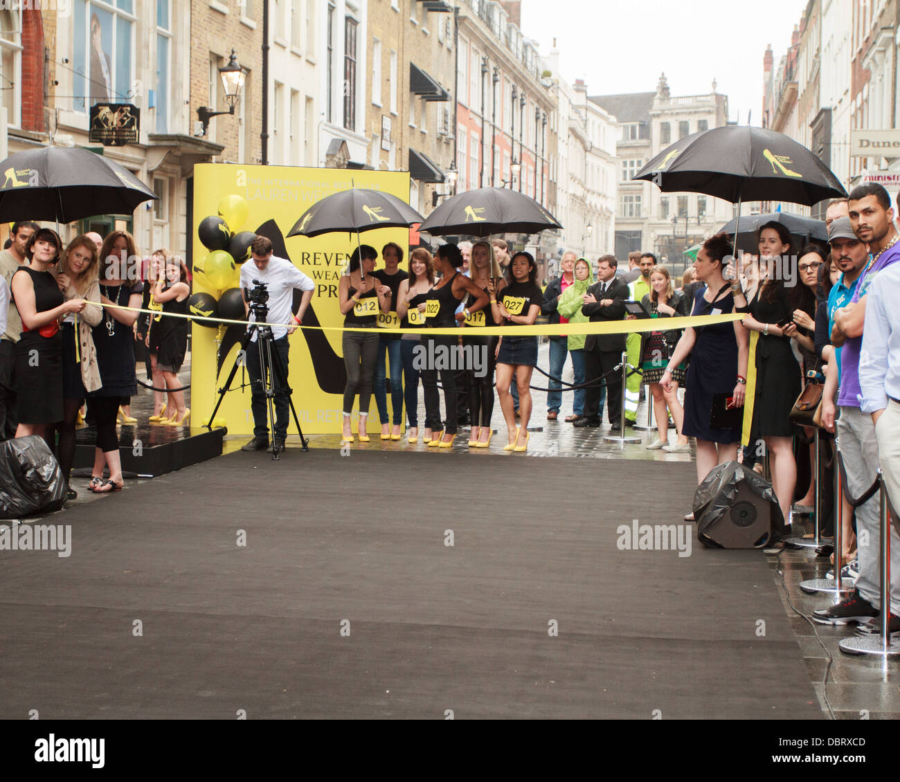 End line of 'stiletto strut' for the book launch of Lauren Weisberger ...