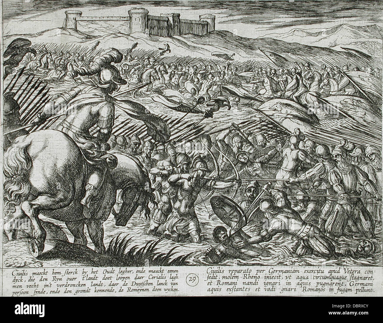 Civilis Floods the Land by Means of Dikes in Defense 65.37.46 Stock ...