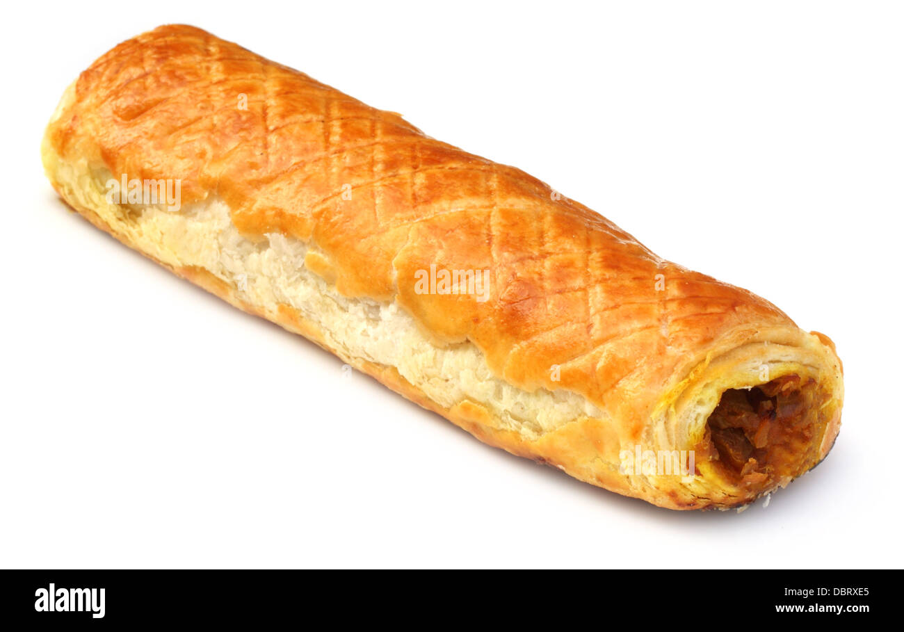 Chicken roll over white background Stock Photo - Alamy