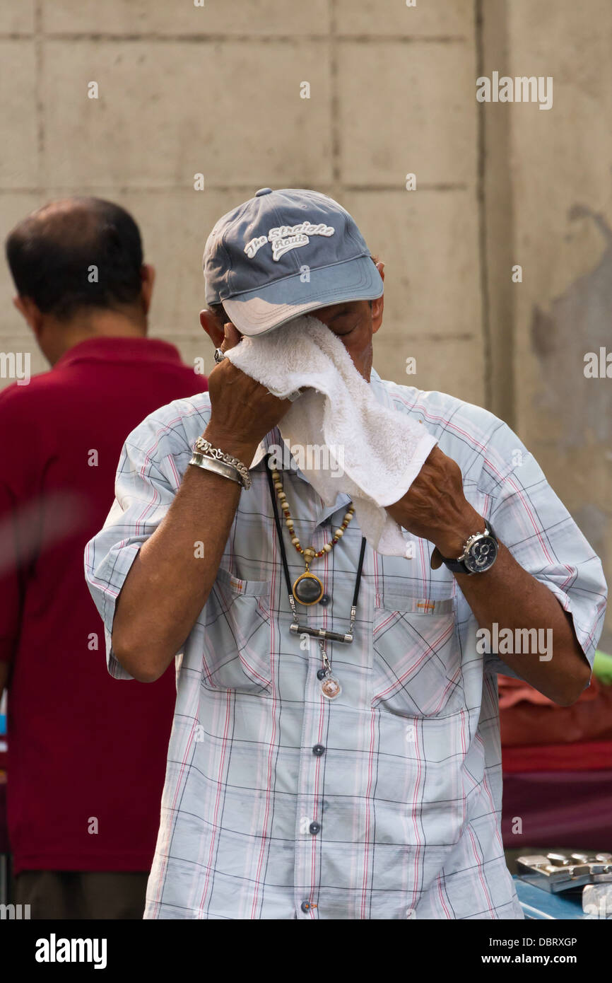 Sweating Man in Bangkok, Thailand Stock Photo - Alamy