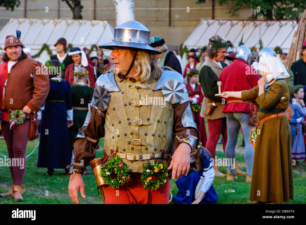 Medieval games during the Landshut Wedding historical pageant, Landshut ...