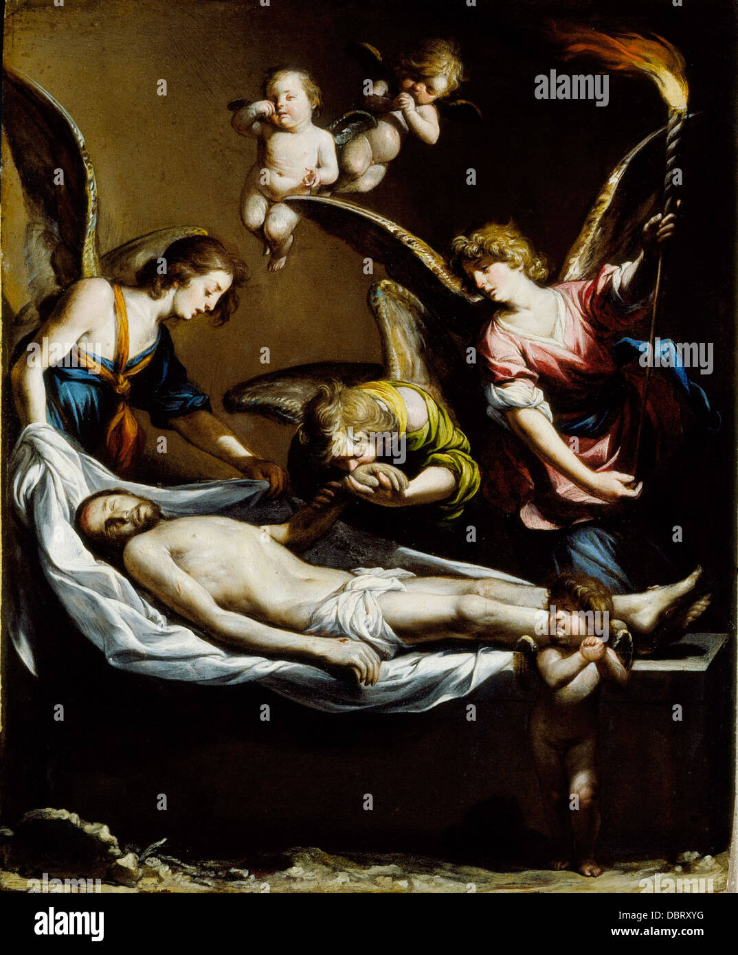 Dead christ with lamenting angels hi-res stock photography and images ...