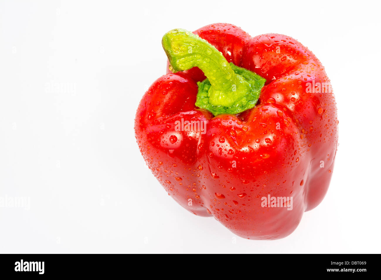 Green stem on top of a fresh bell pepper Stock Photo - Alamy