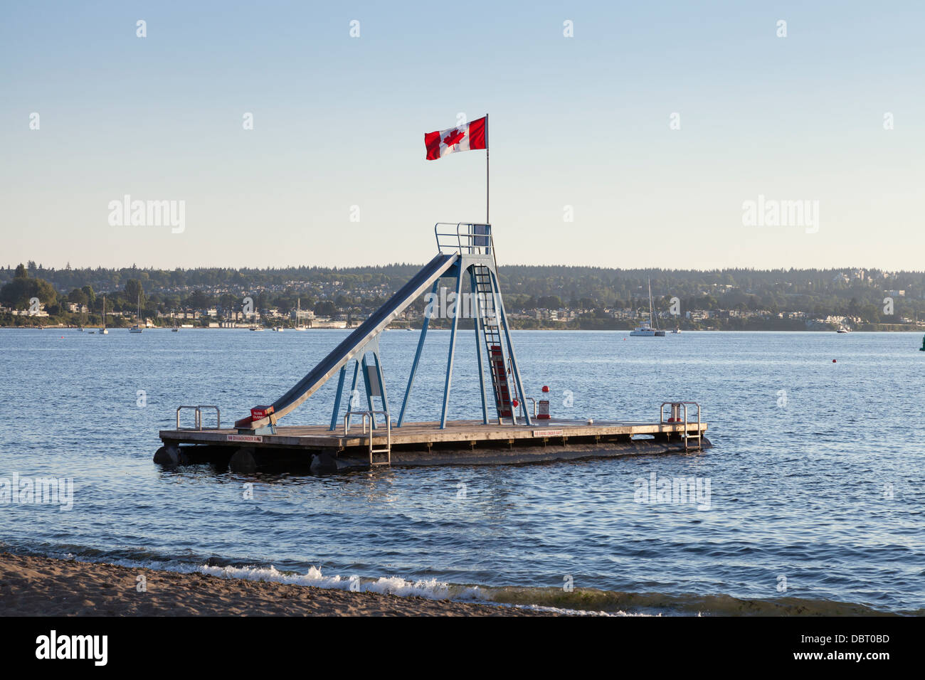 Swimming platform on English Bay Beach - West End, Vancouver, British ...