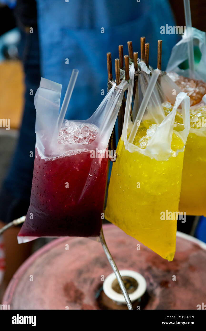 Plastic bags for sale at the town market hi-res stock photography and ...