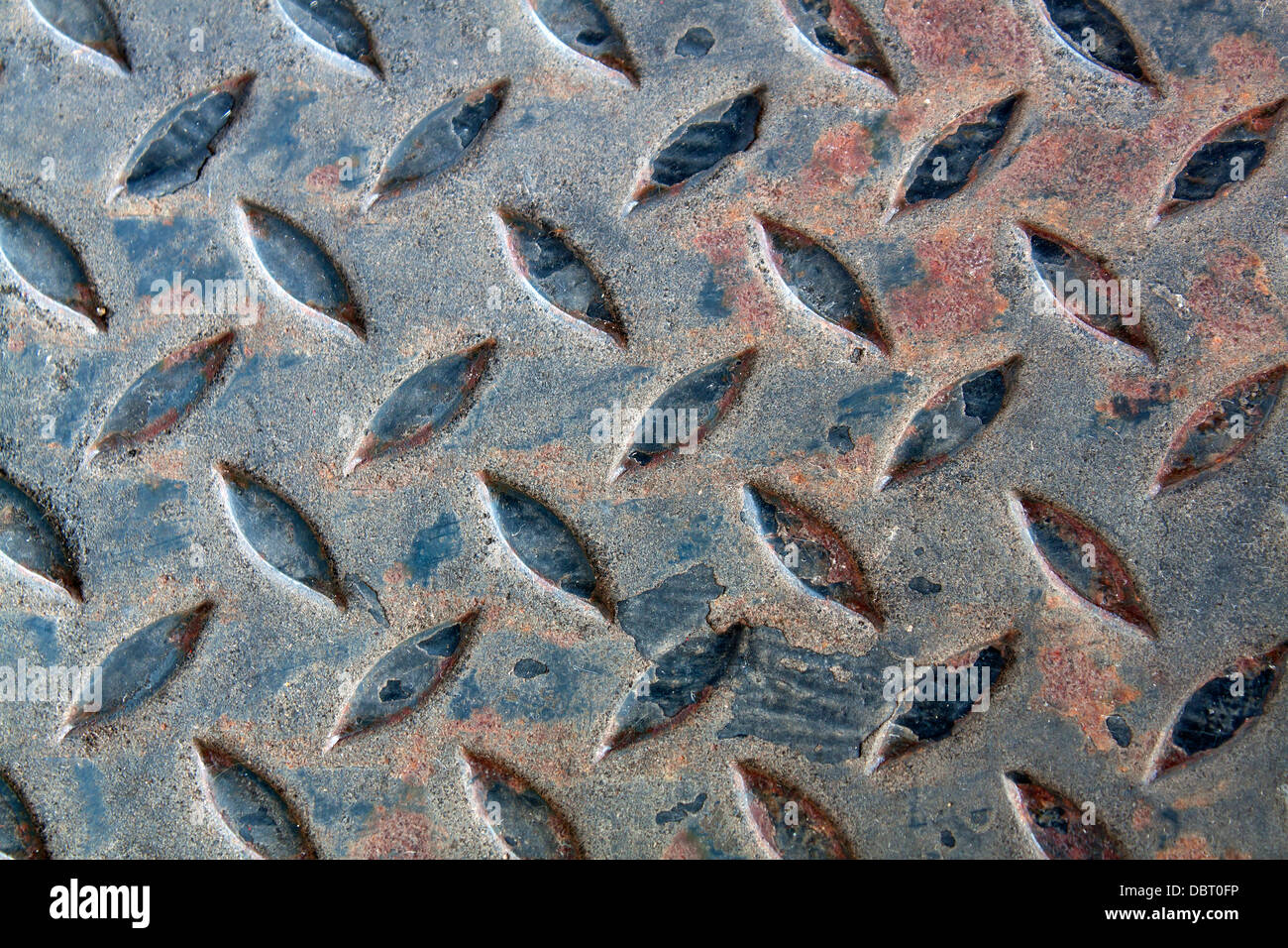Old rusty metal plate to prevent slipping Stock Photo - Alamy