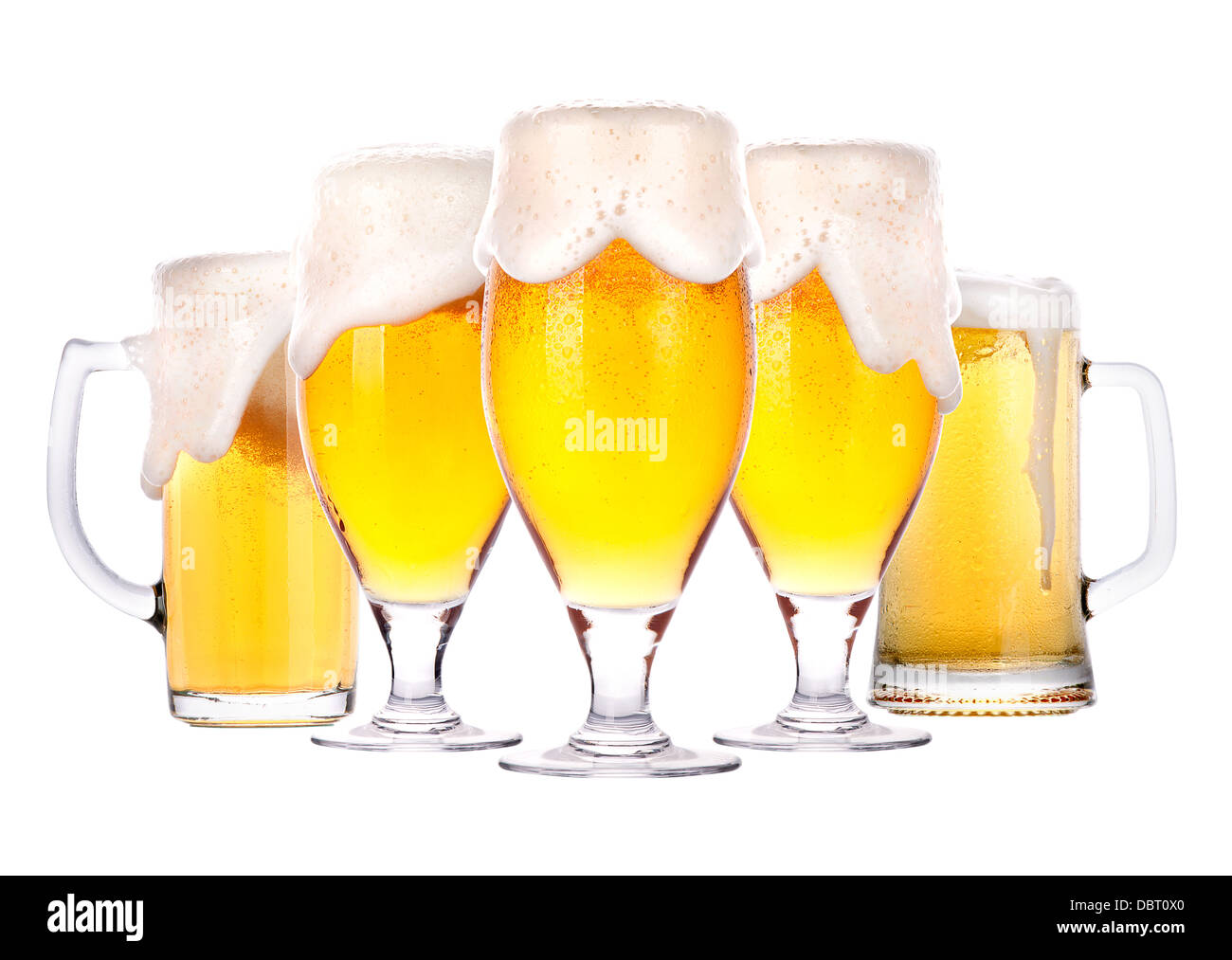 beer collection isolated on a white background Stock Photo - Alamy