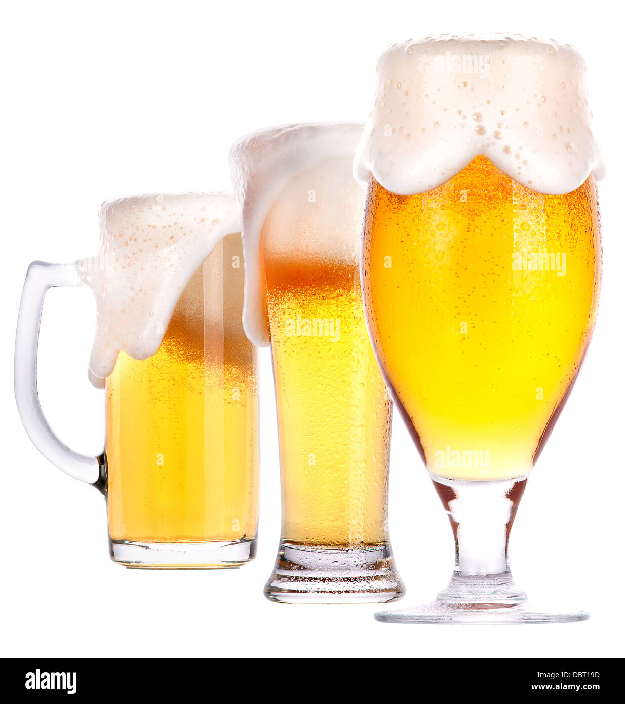 beer collection isolated on a white background Stock Photo - Alamy