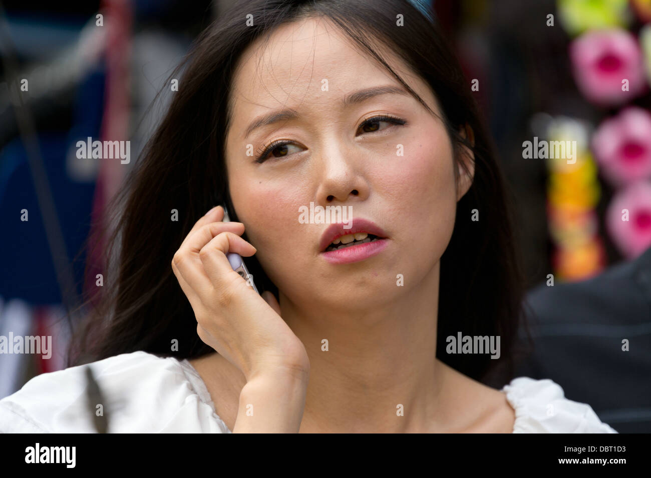 Thai Girl with Smartphone in Bangkok, Thailand Stock Photo - Alamy