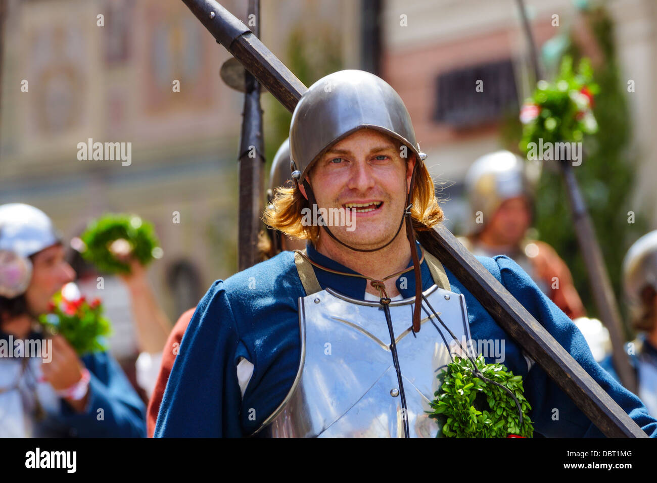 Medieval games during the Landshut Wedding historical pageant, Landshut ...