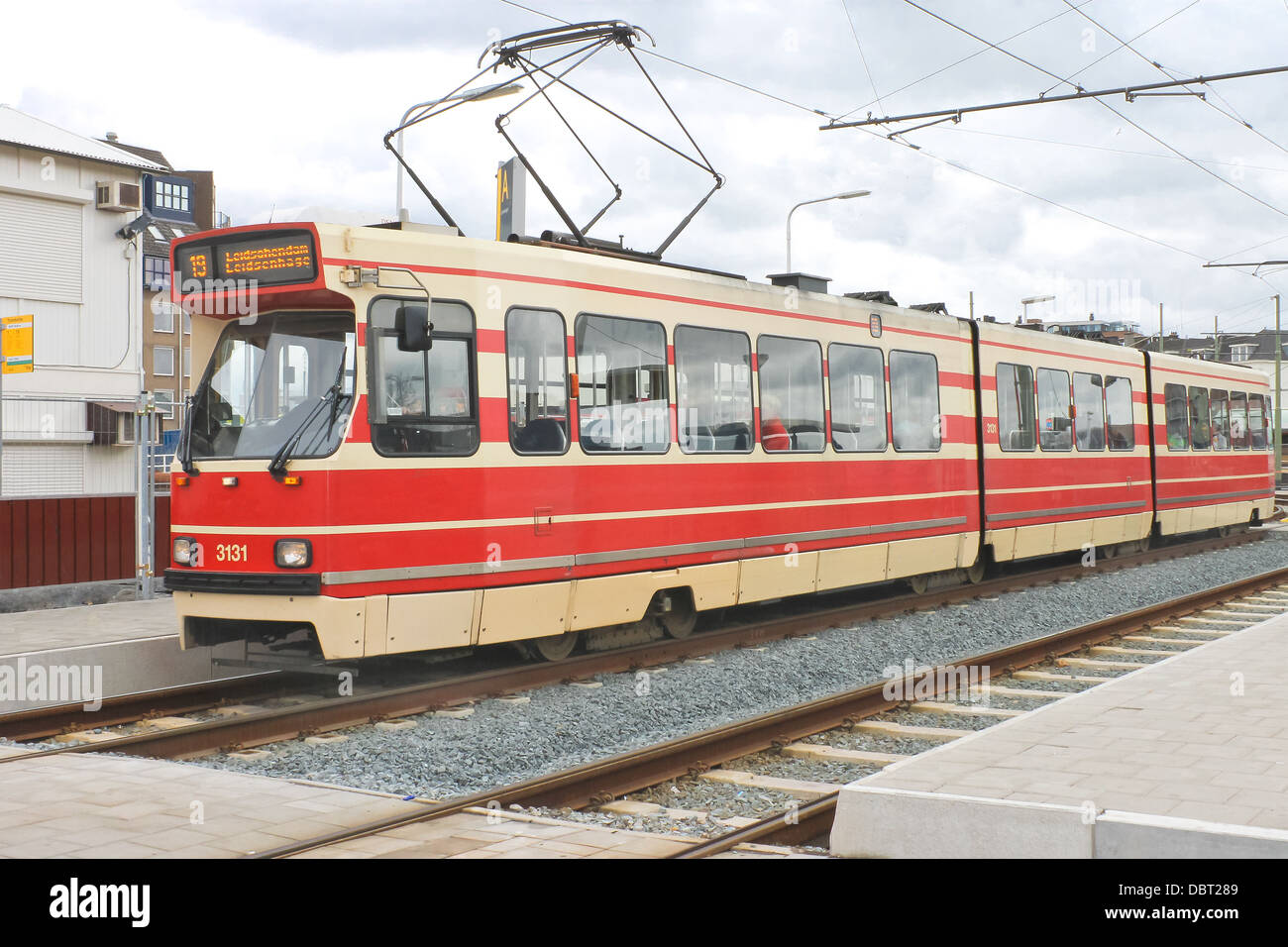 Tram stop in Delft. Netherlands, Europe Stock Photo - Alamy