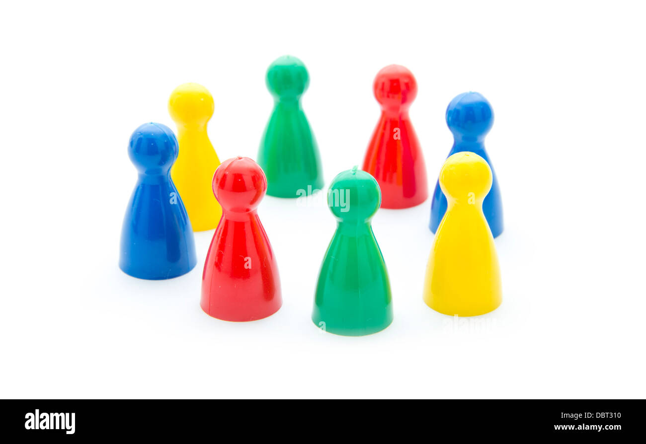 colorful play figures isolated on white background Stock Photo - Alamy