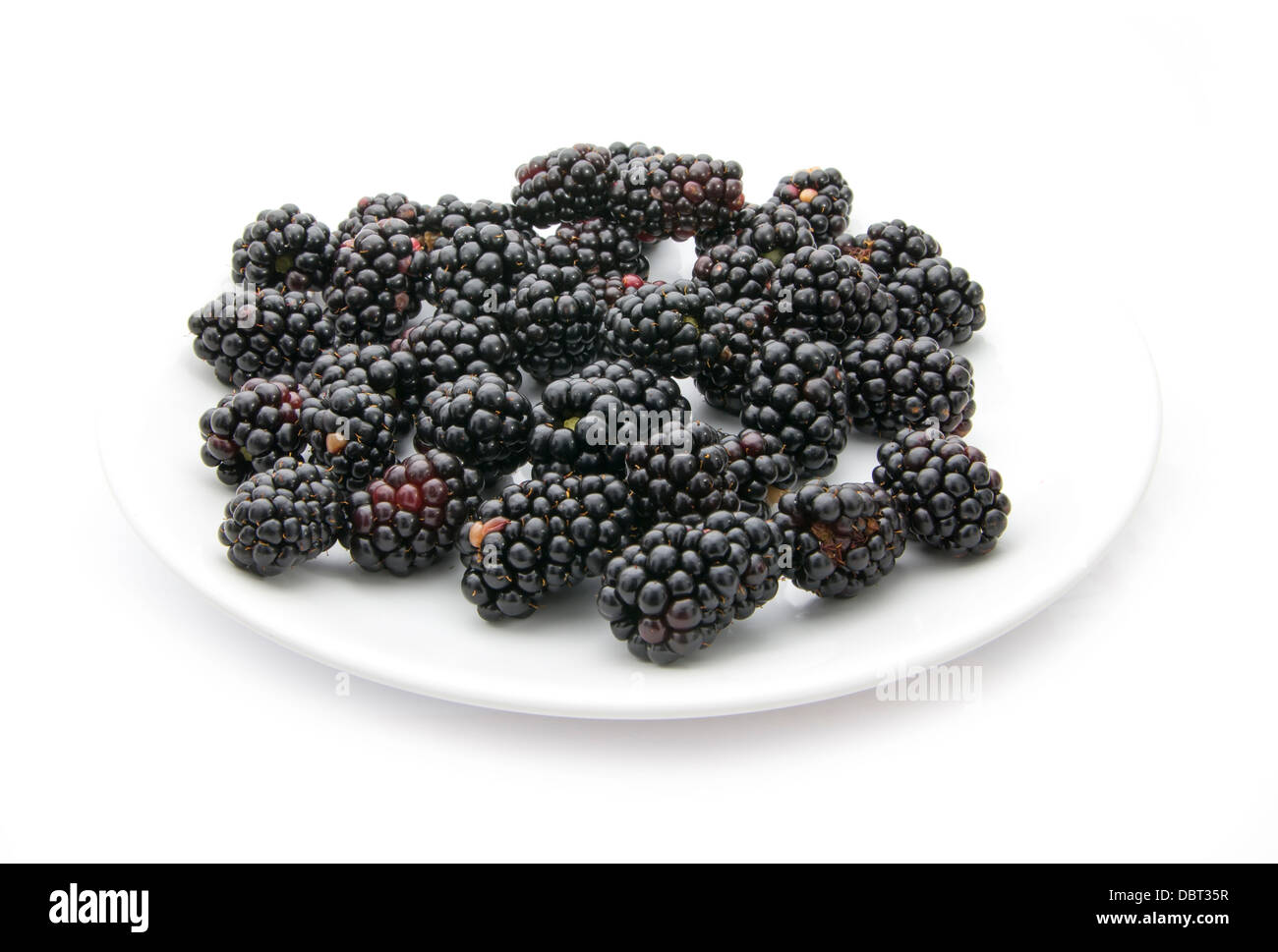 group of organic blackberries isolated on white background Stock Photo ...
