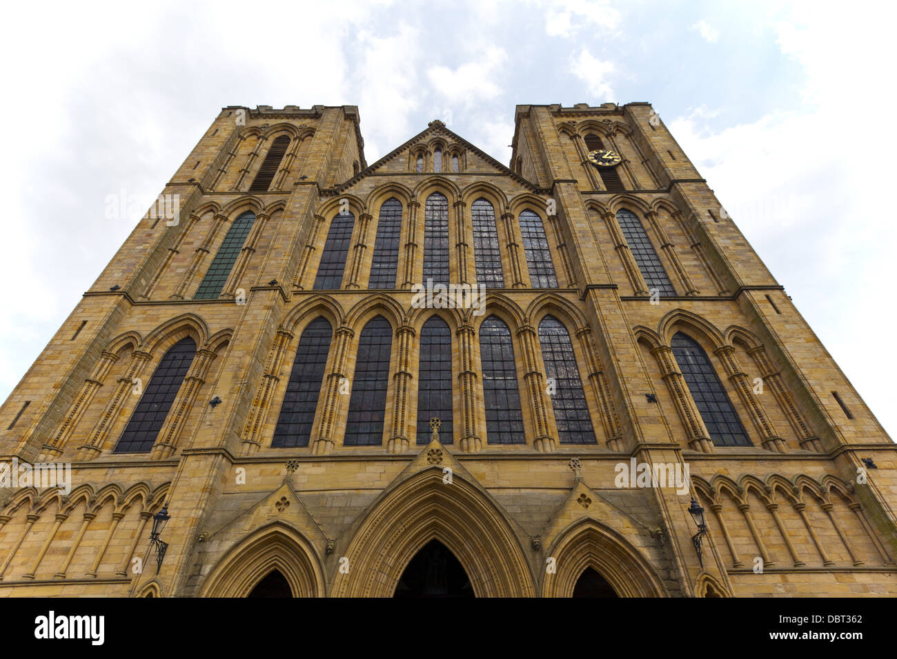 Exterior of an historic Ripon Cathedral in North Yorkshire, England ...