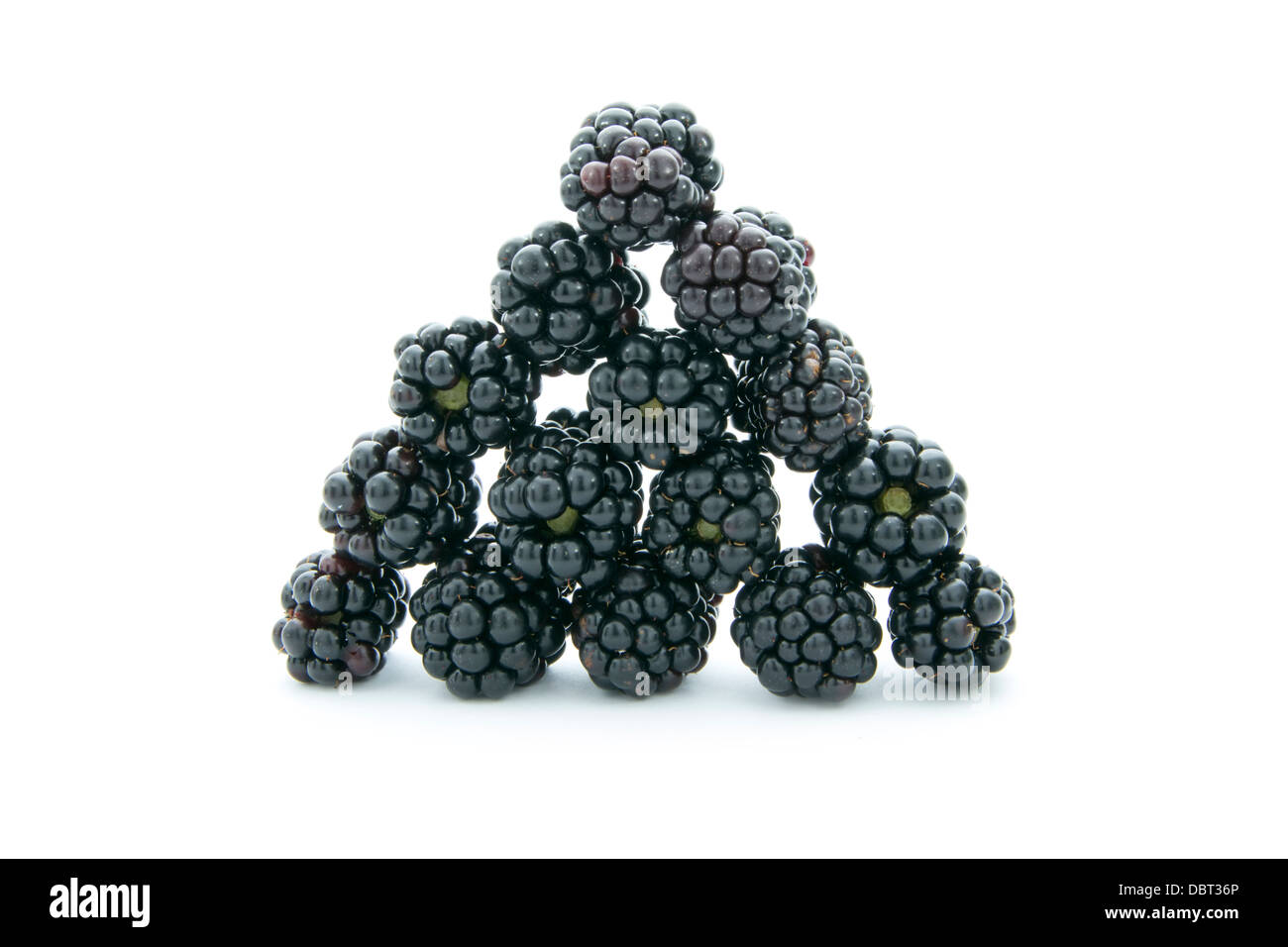 group of organic blackberries isolated on white background Stock Photo ...