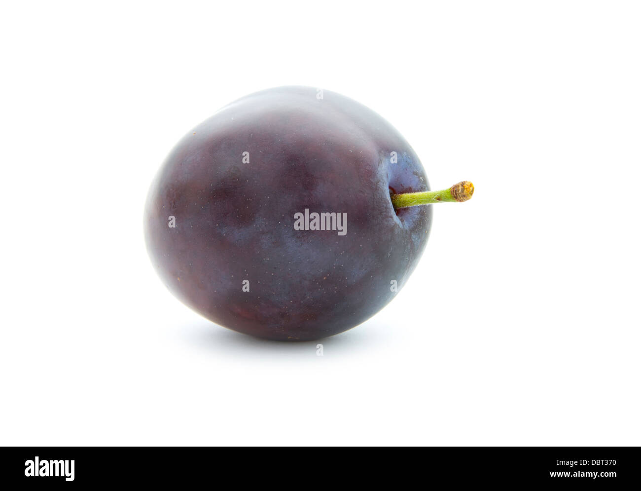 single plum isolated on white background Stock Photo - Alamy