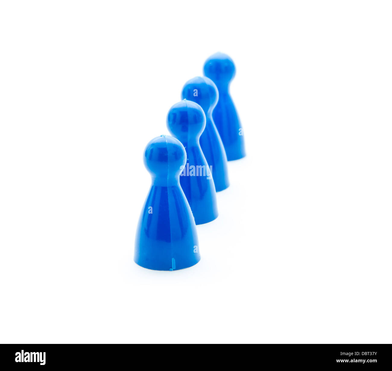 blue play figures isolated on white background Stock Photo - Alamy