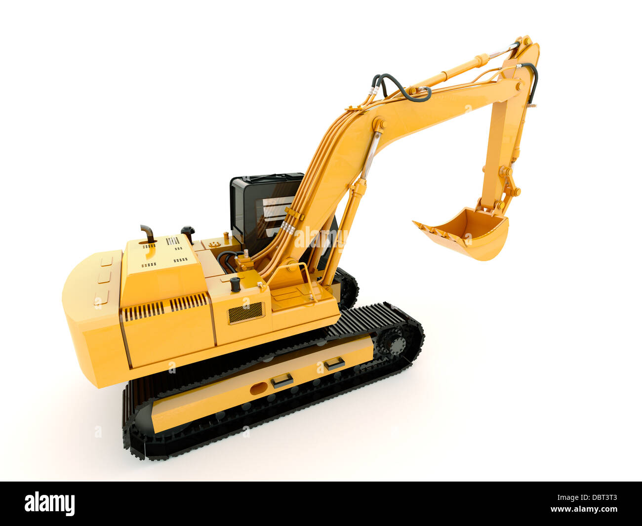 Construction heavy machine: excavator Stock Photo - Alamy