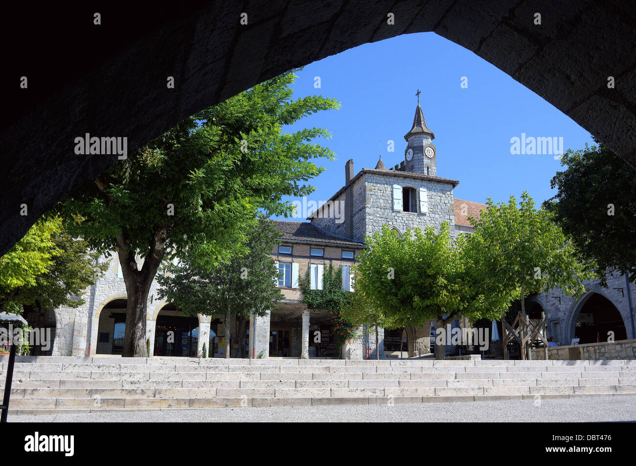 Village Monflanquin Lot et Garonne France Stock Photo - Alamy
