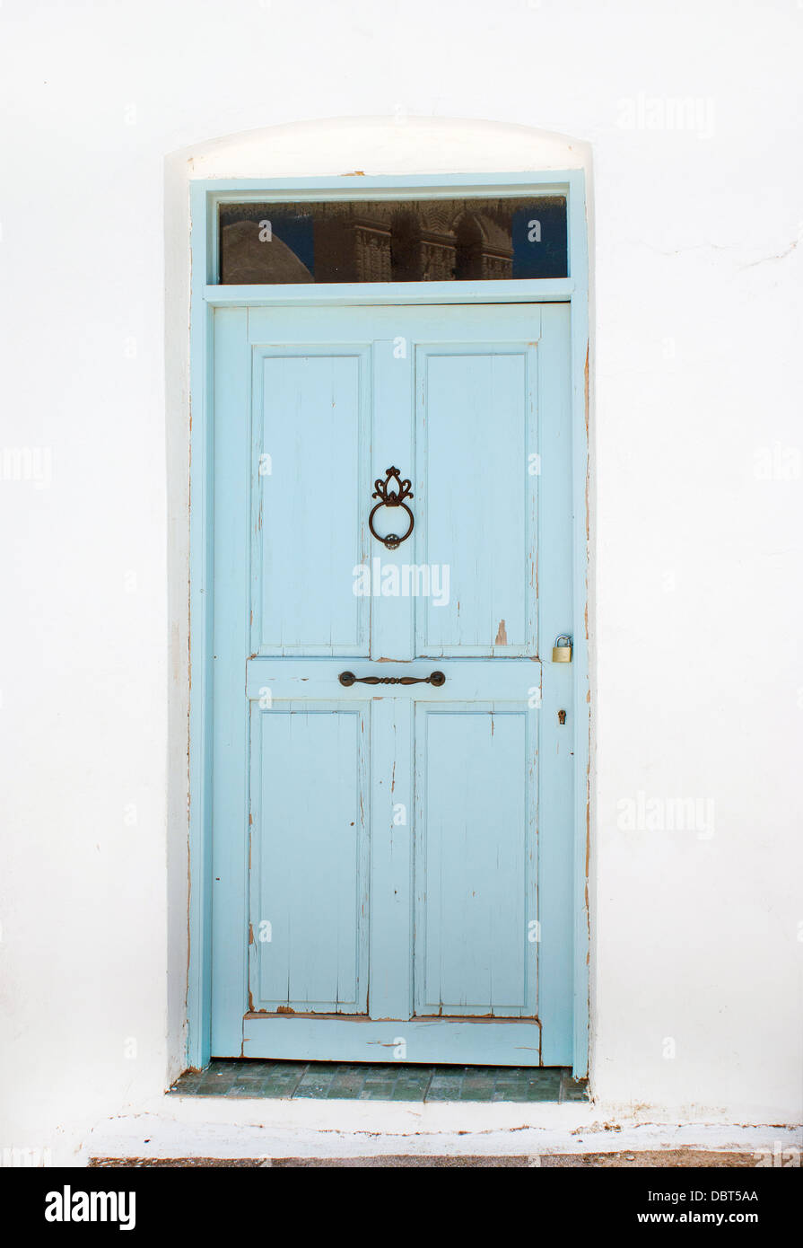 Traditional Greek door on Mykonos island, Greece Stock Photo - Alamy