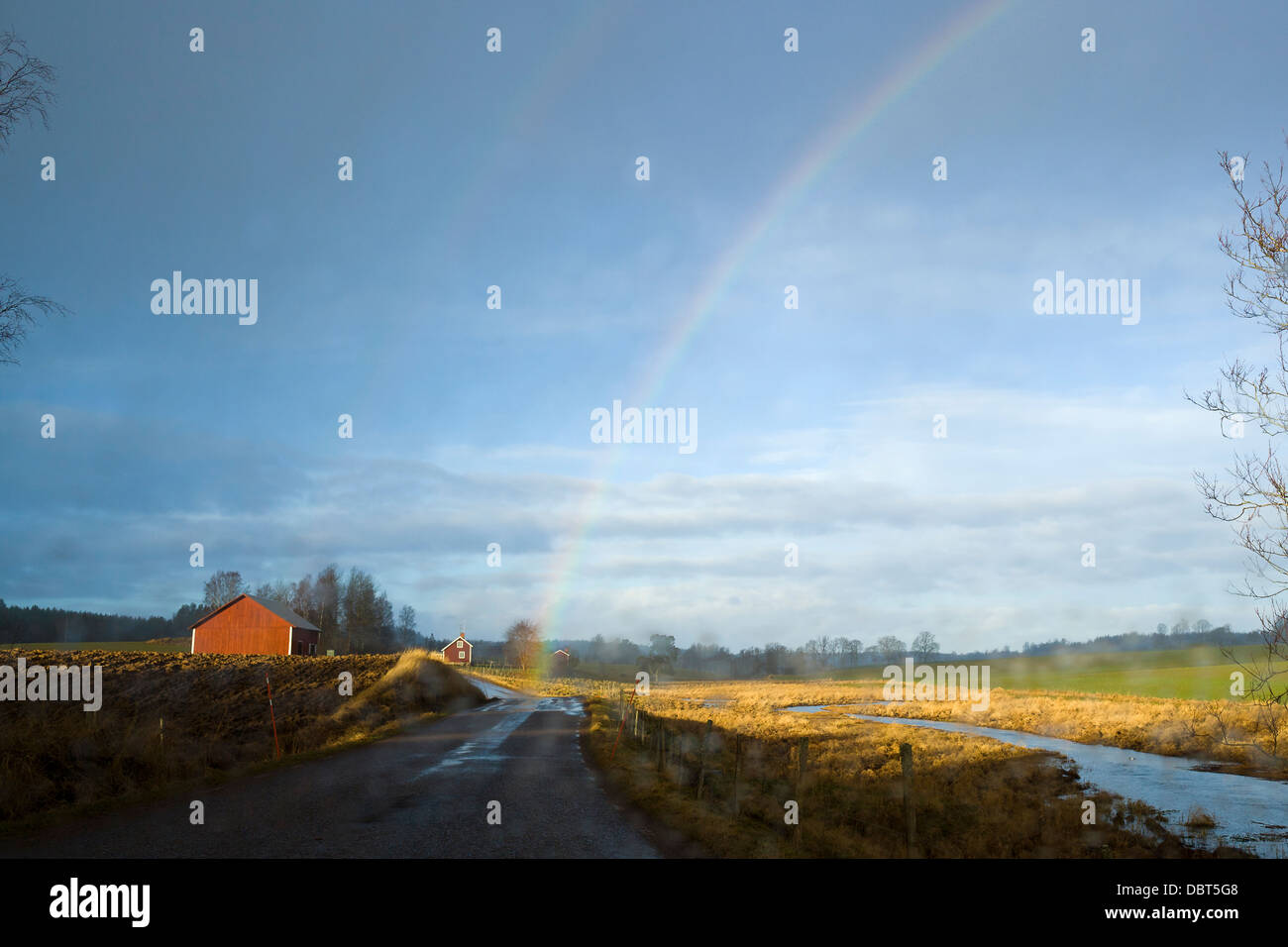 Rainbow over the landscape hi-res stock photography and images - Alamy