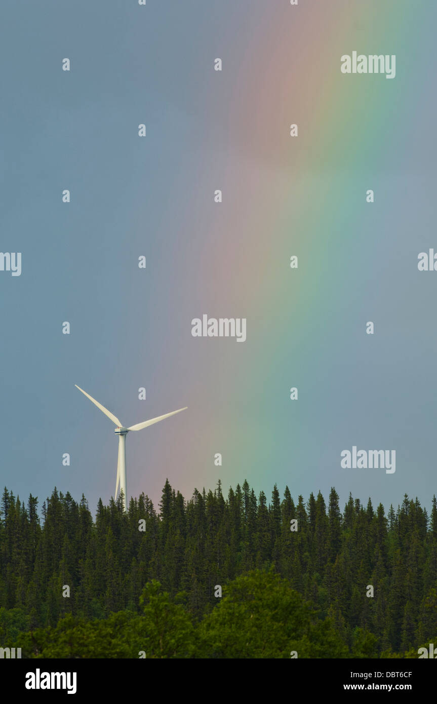 Wind turbine with rainbow hi-res stock photography and images - Alamy