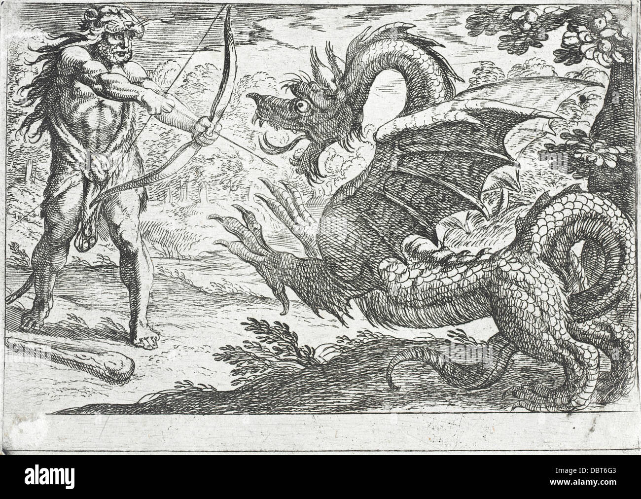 Ladon Dragon Drawing