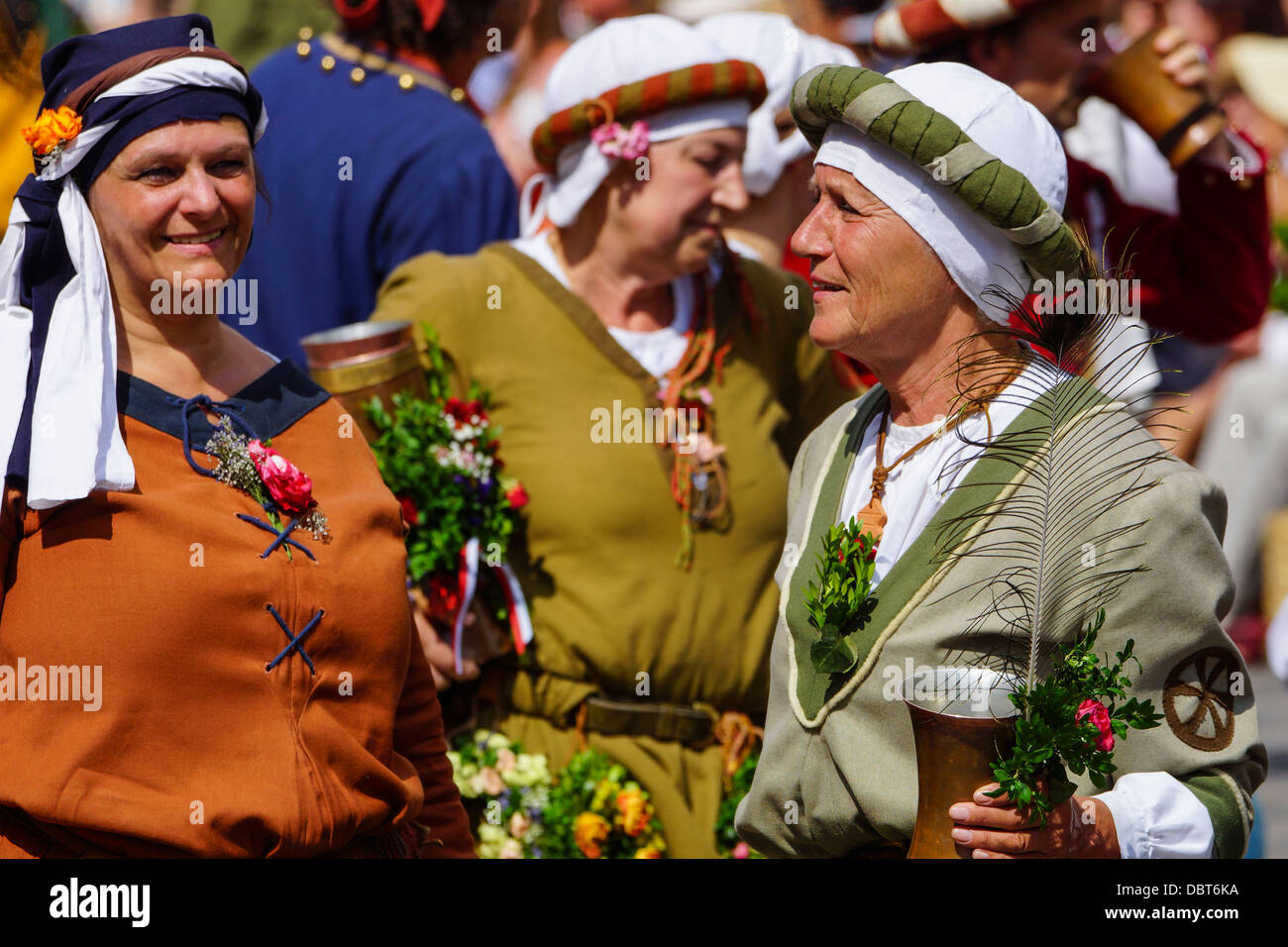 Medieval games during the Landshut Wedding historical pageant, Landshut ...