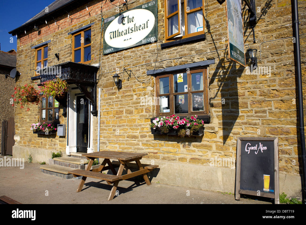 The Wheatsheaf pub Braunston village Northamptonshire Northants England ...