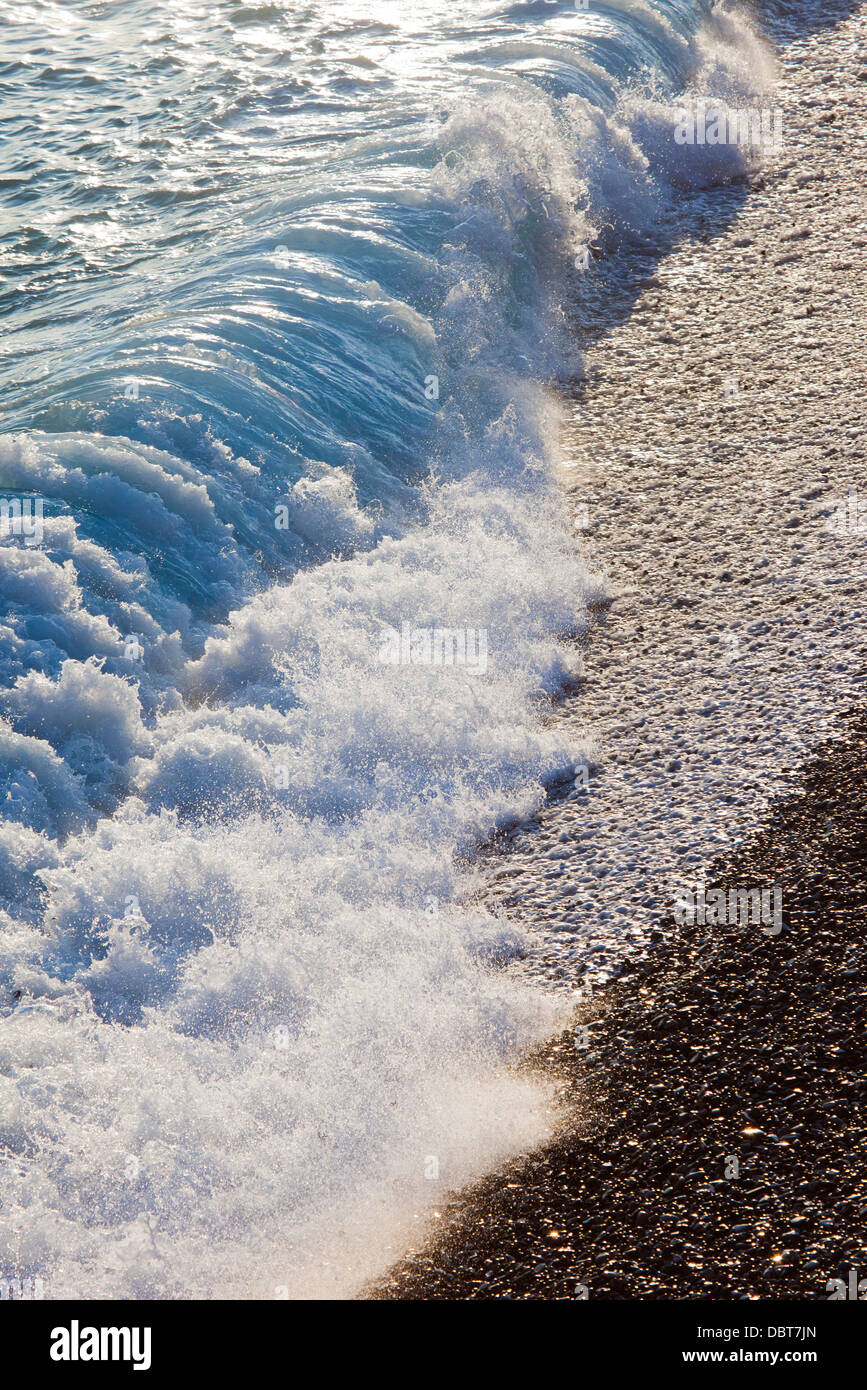 France, Sea wave splashing Stock Photo - Alamy