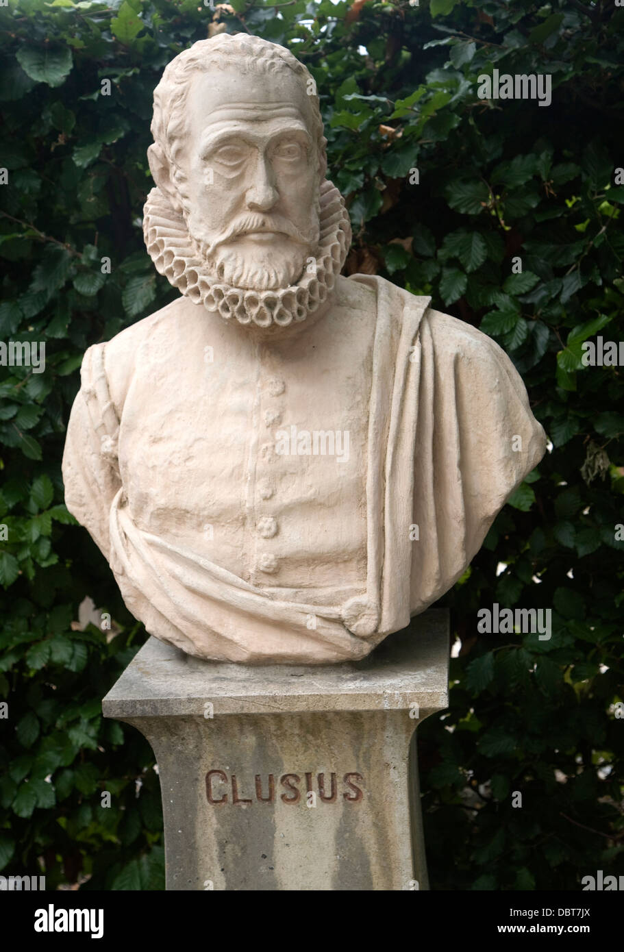 Bust Carolus Clusius Hortus Botanicus botanical gardens Leiden ...