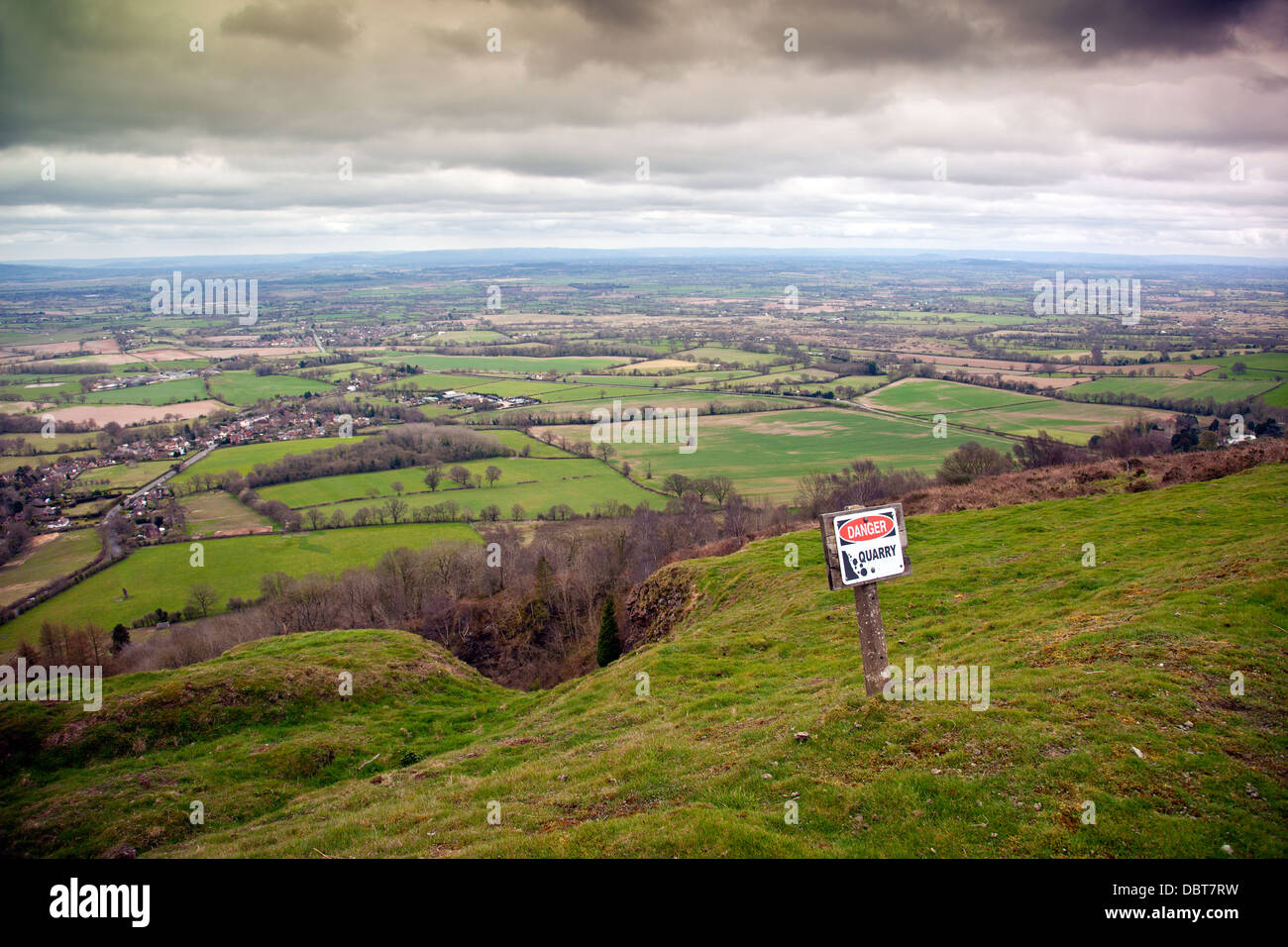 Notice warning of Black Hill Quarry in the Malvern Hills ...