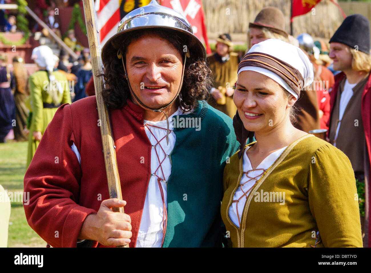 Medieval games during the Landshut Wedding historical pageant, Landshut ...