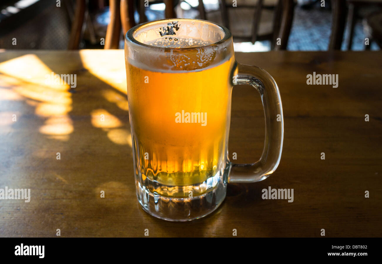 A mug of cold beer Stock Photo - Alamy