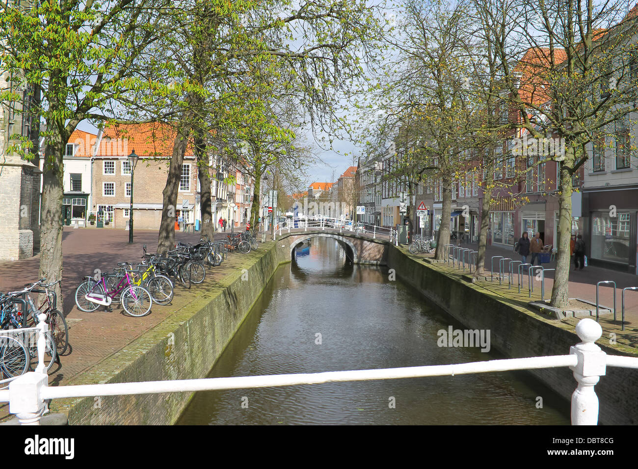 Canal in Delft, Holland Stock Photo - Alamy