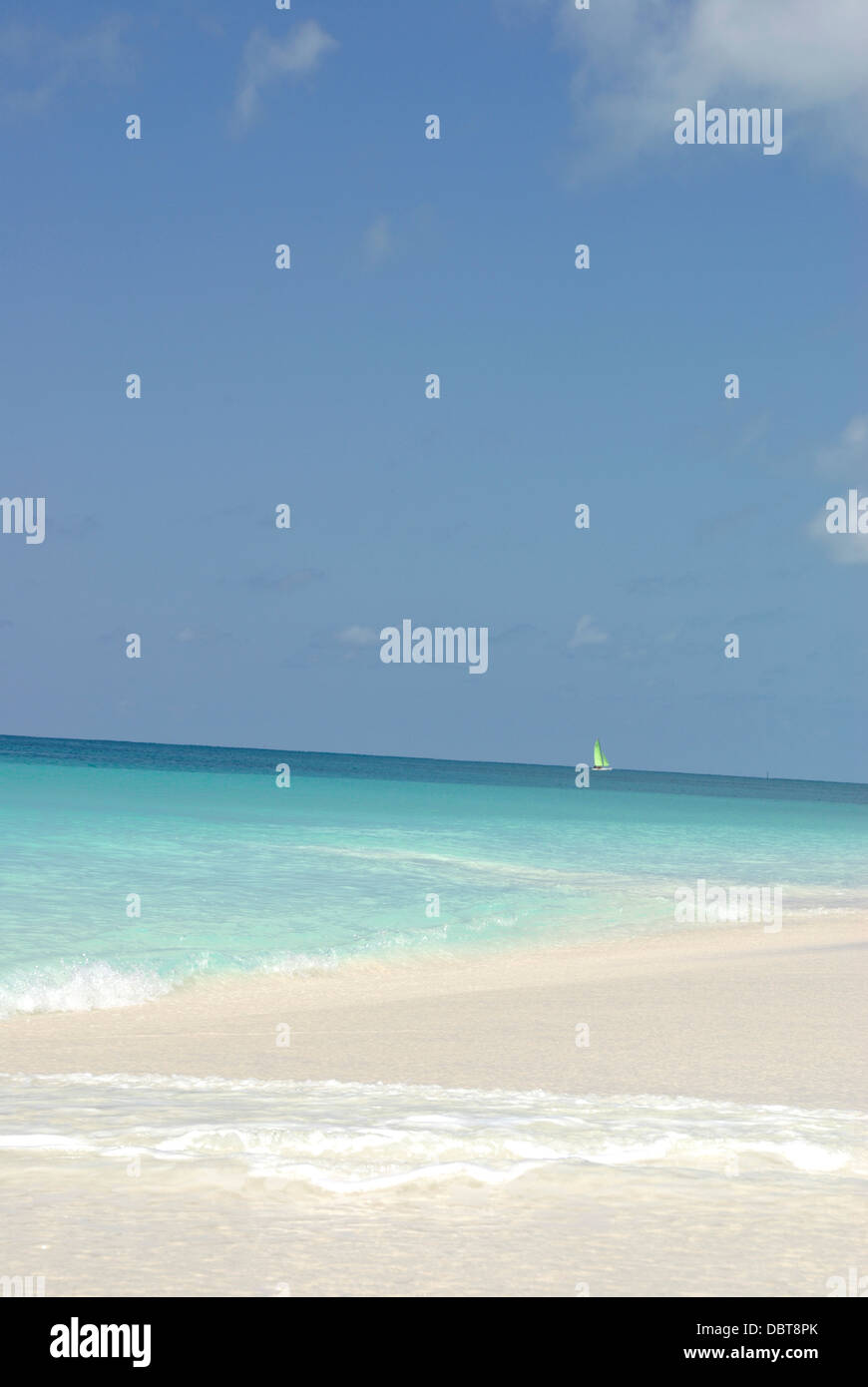 Beautiful tropical beach at the Caribbean island with white sands and ...