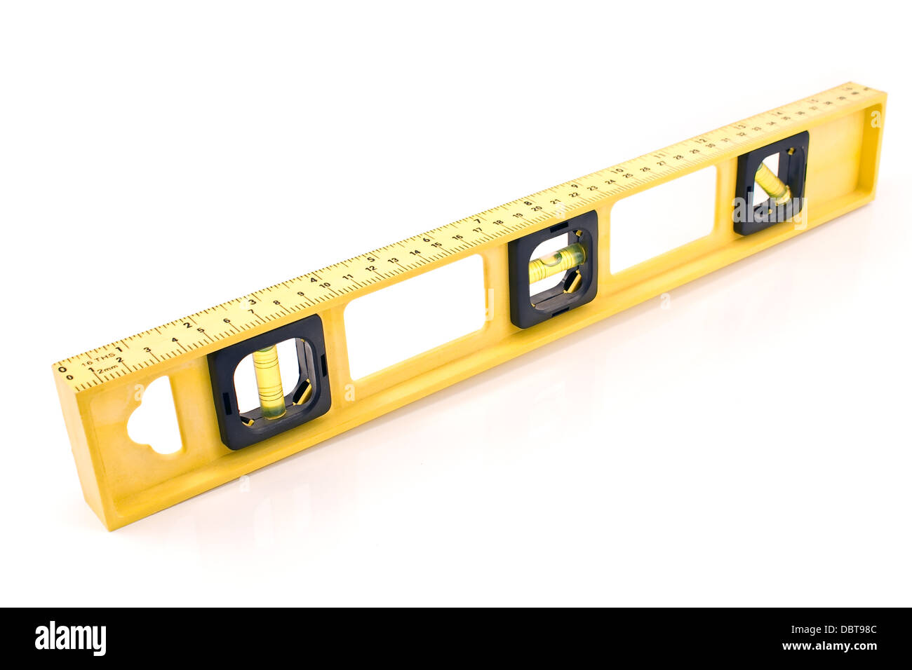 Yellow building level isolated on a white Stock Photo - Alamy