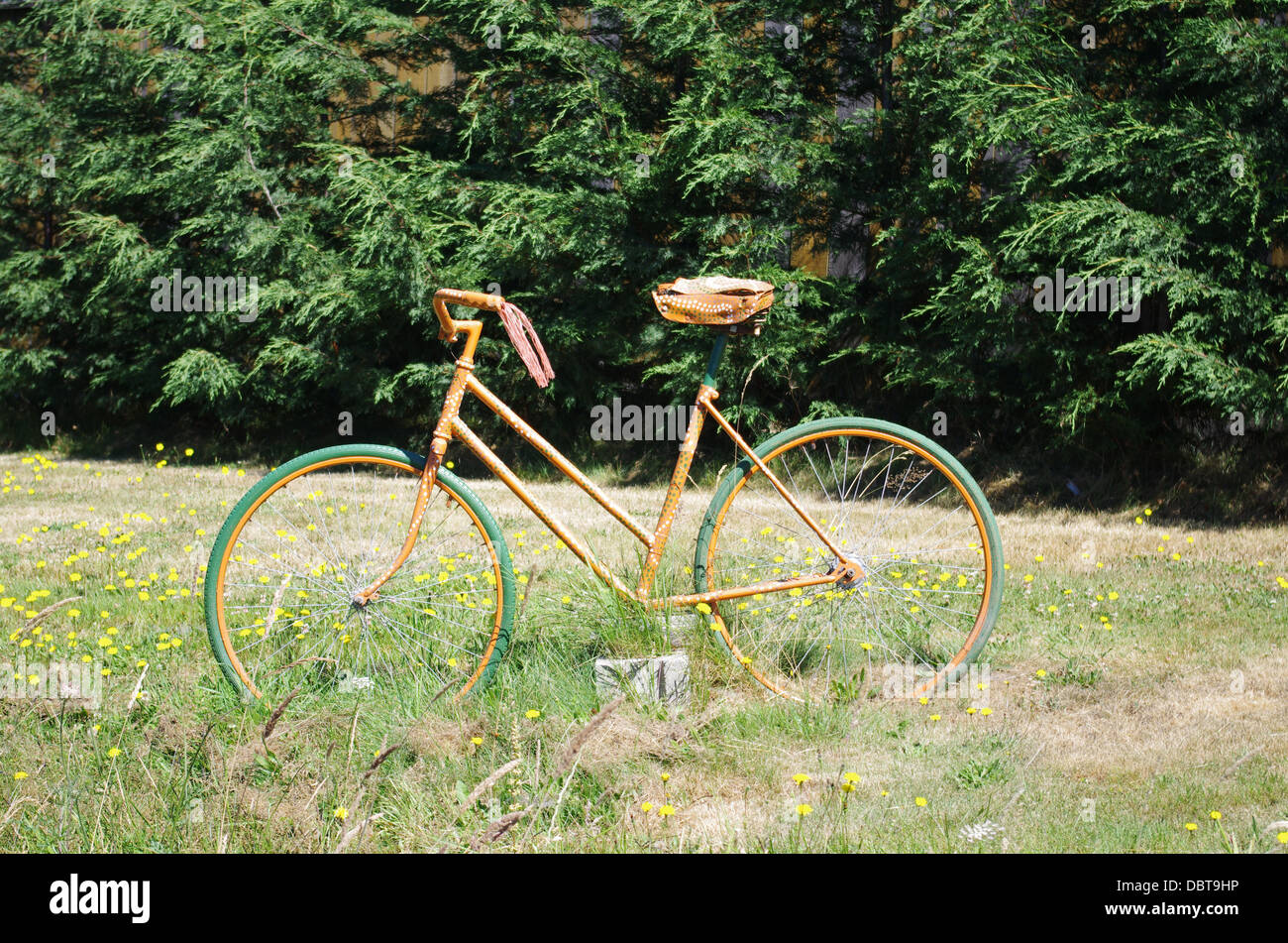 bike on field Stock Photo - Alamy