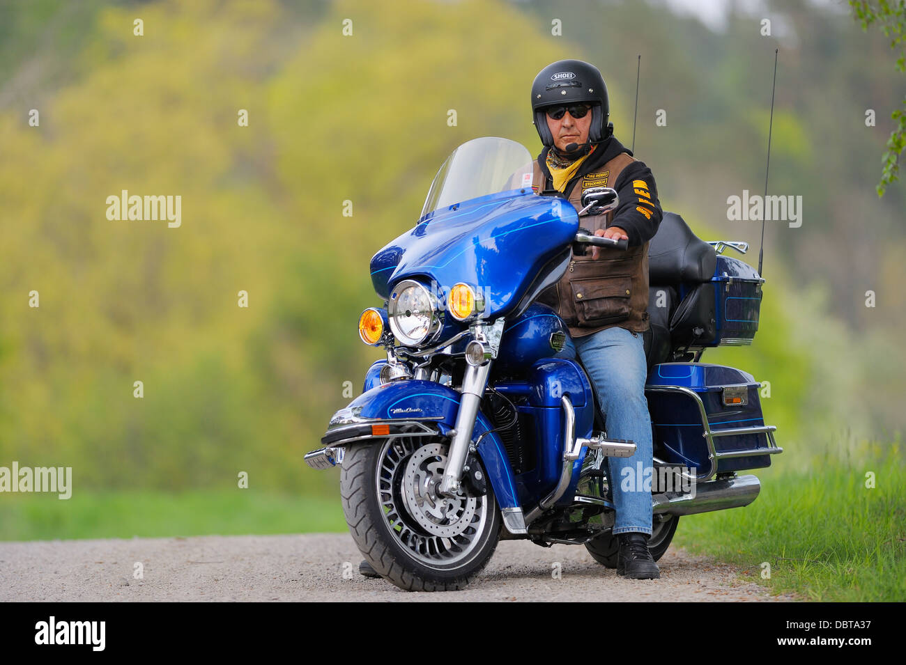 Man on motorcycle Stock Photo - Alamy