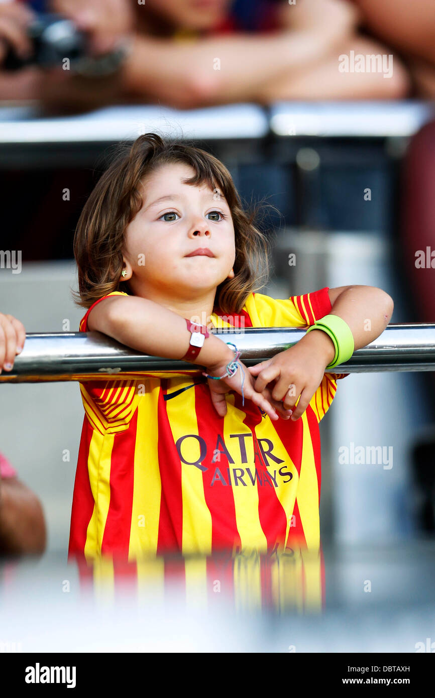 Barcelona, Spain. © D. 2nd Aug, 2013. Barcelona kids fans (Barcelona ...